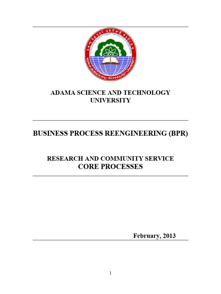 ASTU Business Process Reengineering Report | PDF | Business Process | Data