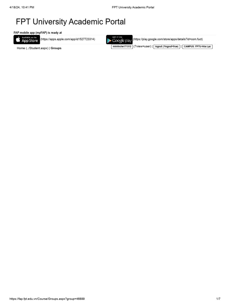 FPT University Academic Portal Overview | PDF | Cross Platform Software ...