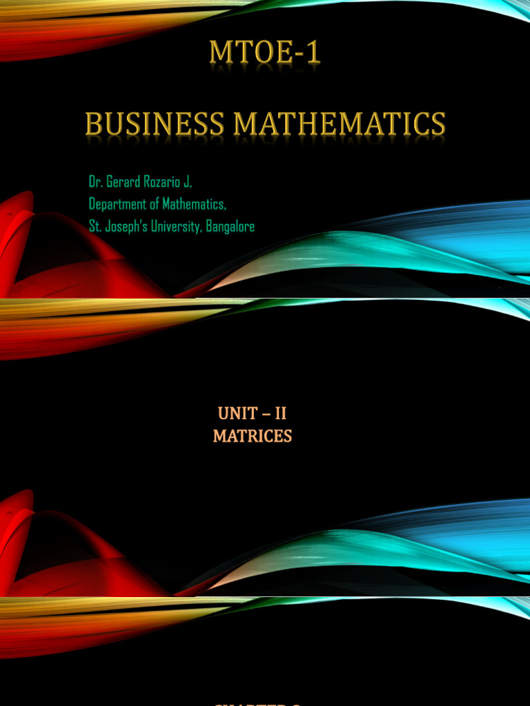Scalar Multiplication in Matrices | PDF