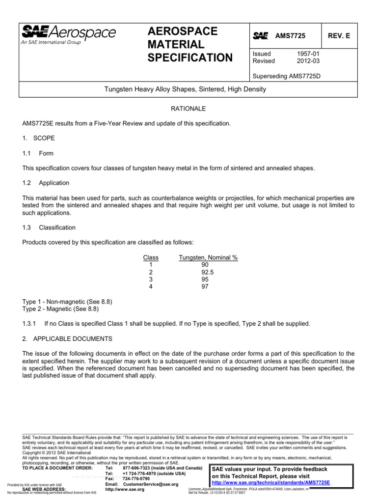 Ams 7725 | PDF | Sintering | Heat Treating