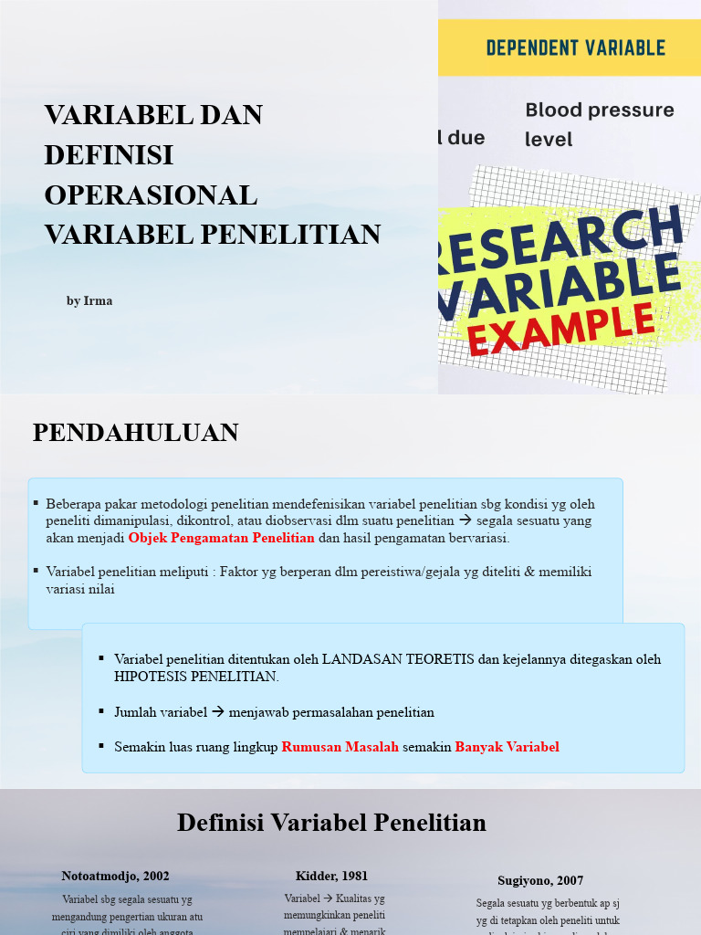 Variabel Penelitian | PDF