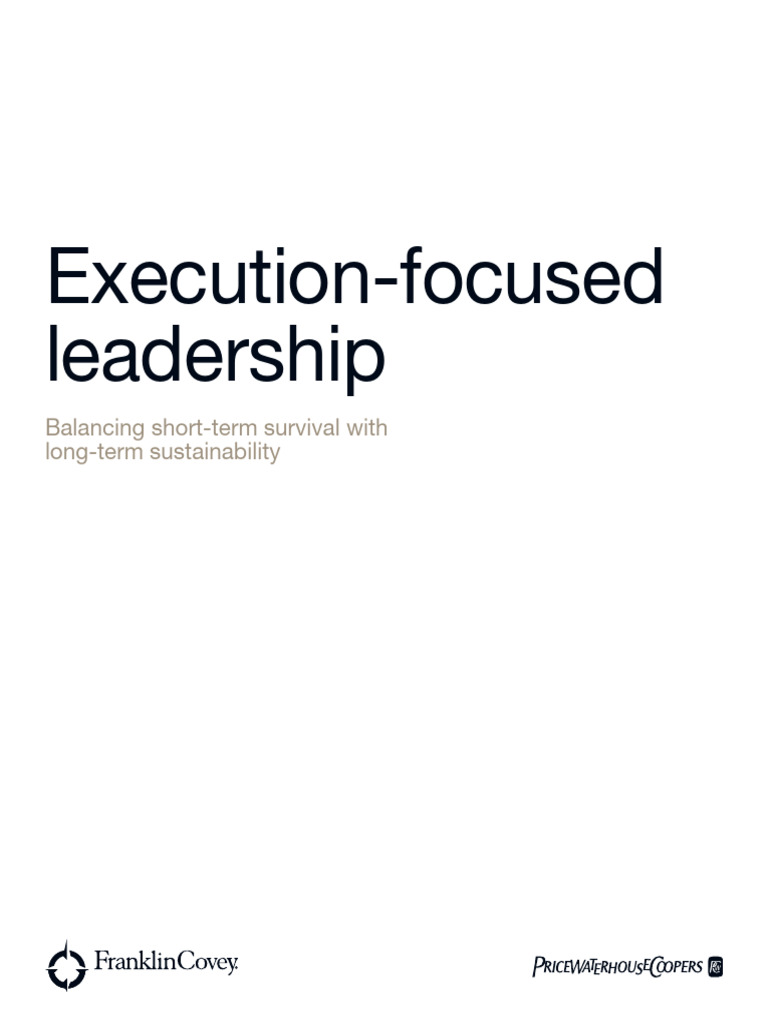 Execution Focused Leadership | PDF | Leadership | Goal