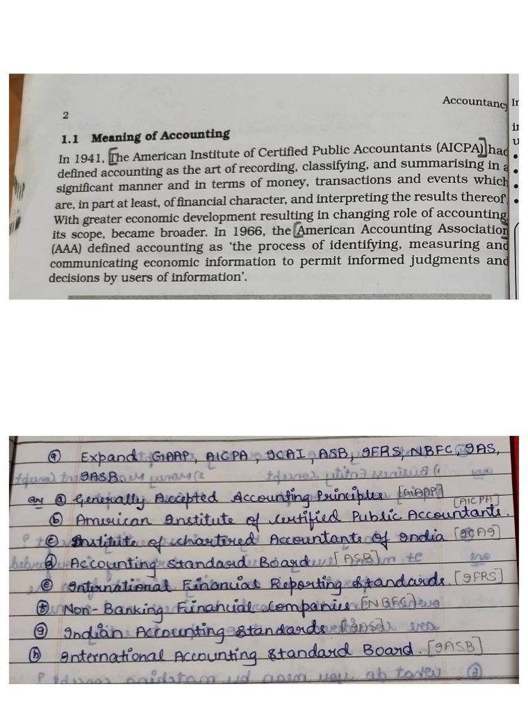 Chapter 1 Introduction To Accounting (Notes) | PDF