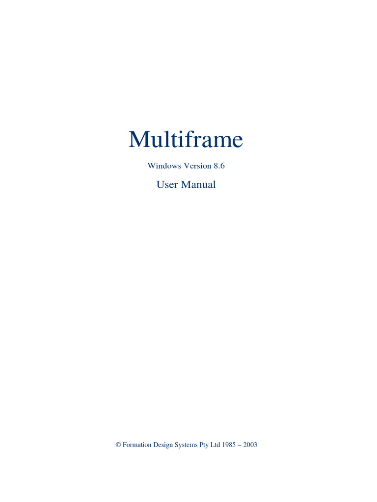 MFManual | PDF | Menu (Computing) | Microsoft Windows