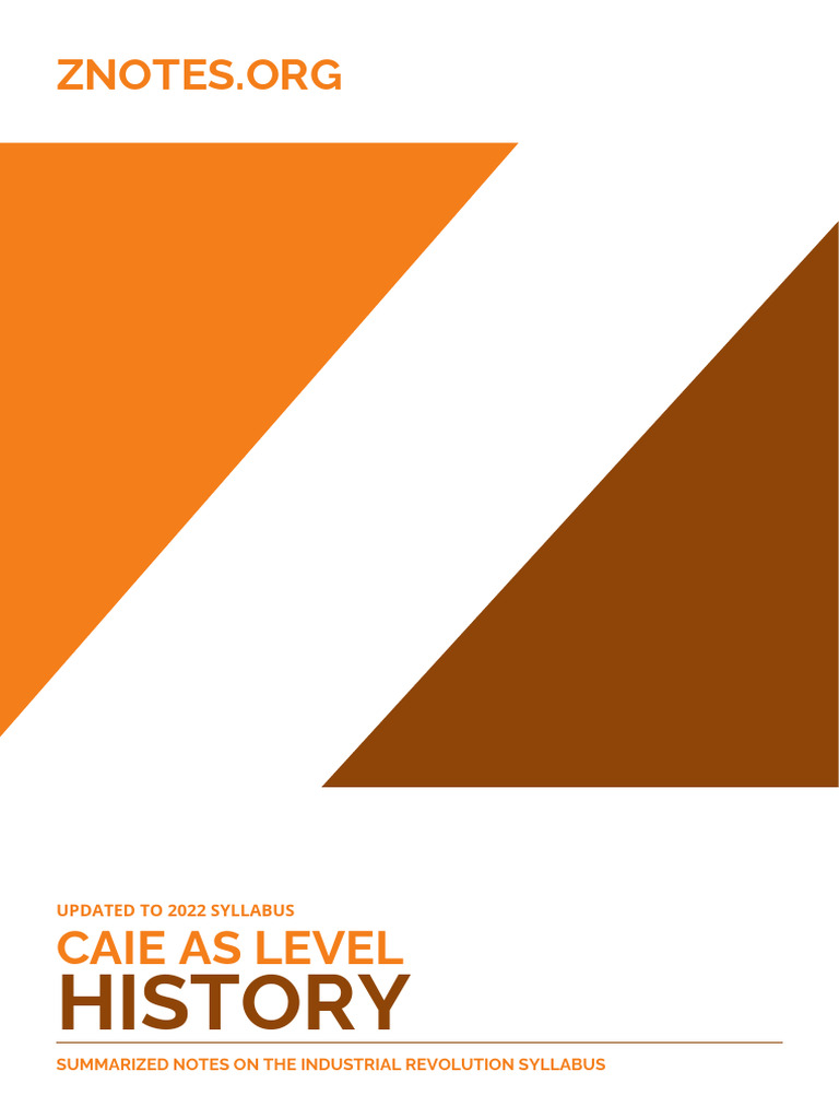 Caie As Level History 9489 Industrial Revolution v4 | PDF | Industrial ...