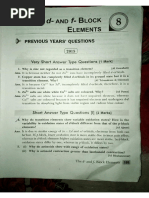 Chem-12 Pyq - D F Block | PDF | Transition Metals | Manganese