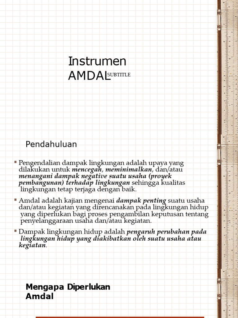 Pengantar Amdal Pertemuan 1 | PDF