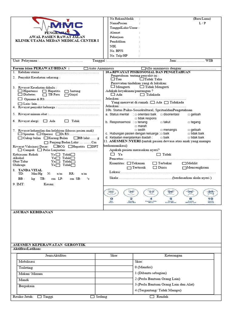 RM 03 Pengkajian Awal Pasien | PDF