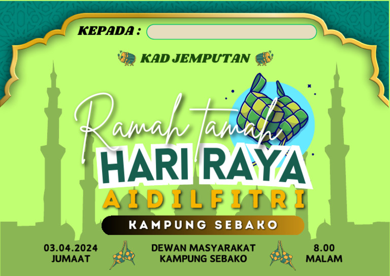 Kad Jemputan Ramah Tamah | PDF