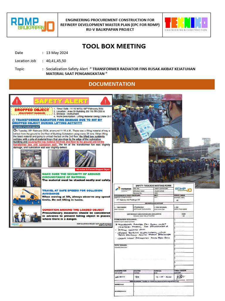 Socialization Safety Alert - TRANSFORMER RADIATOR FINS DAMAGE DUE TO ...