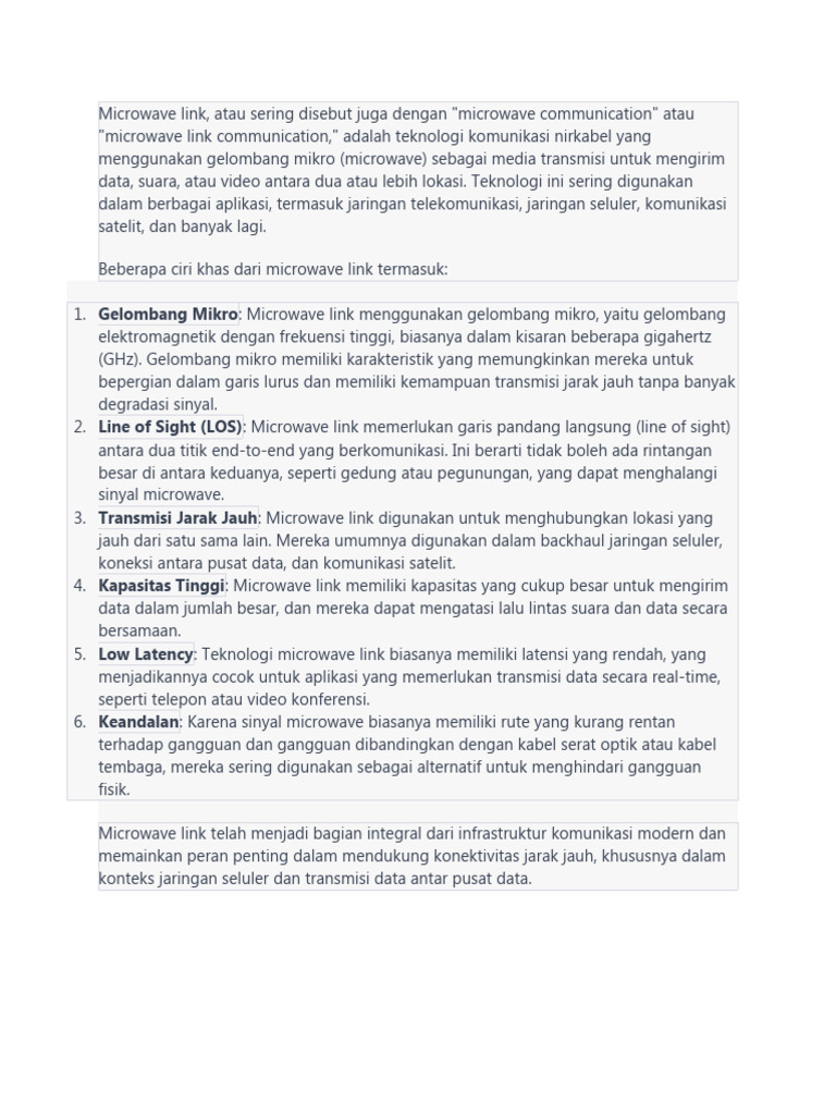 Apa Itu Microwave link | PDF