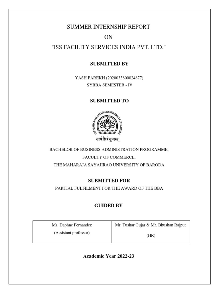 YASH SUMMER INTERNSHIP | PDF | Business | Business Economics