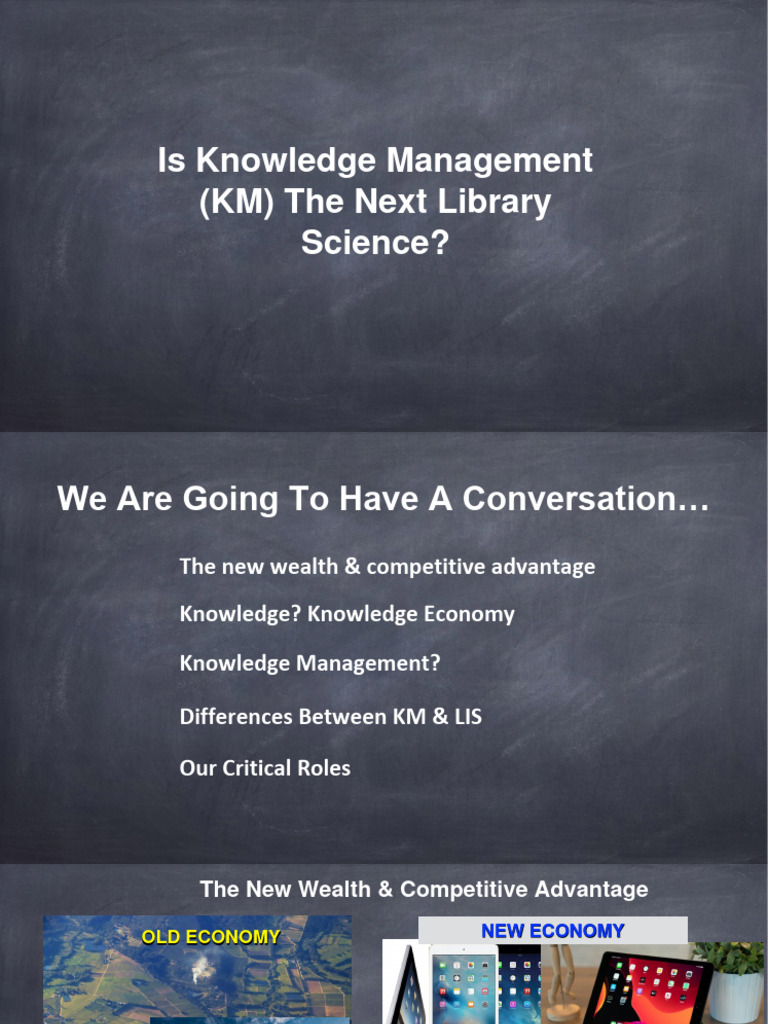 KM Is The Next Library Science | PDF | Knowledge Management | Knowledge