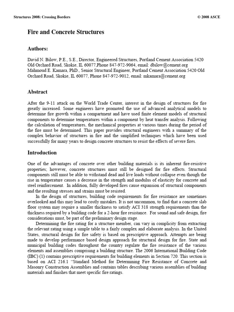 Fire and Concrete Structures | PDF | Concrete | Strength Of Materials