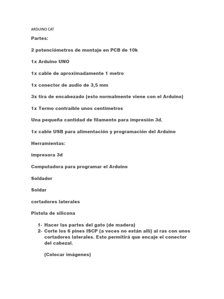 Arduino Cat | PDF
