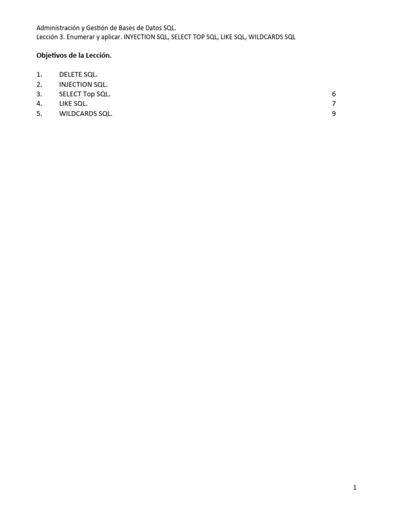 3 Leccion 3. Enumerar y Aplicar | PDF | SQL | Recuperación de información