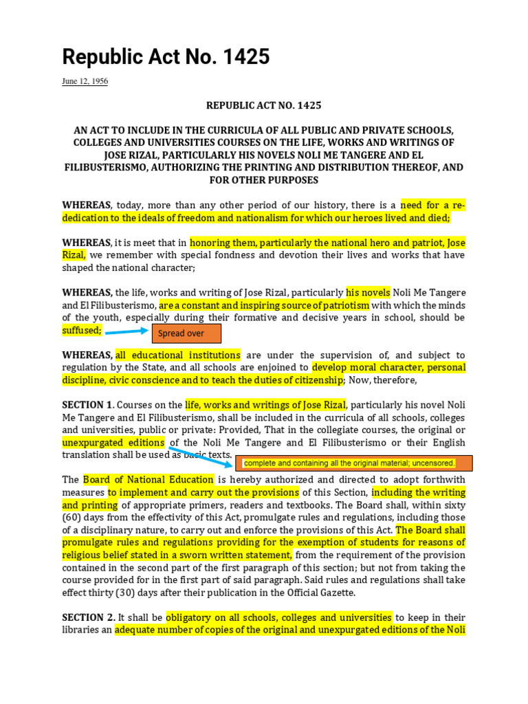 Republic Act No 1425 Official Gazette | PDF | Politics | Foreign ...