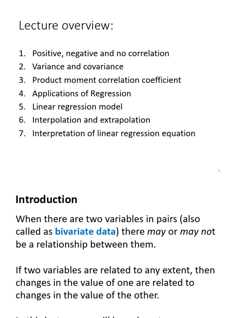 Lecture 7 | PDF | Regression Analysis | Dependent And Independent Variables