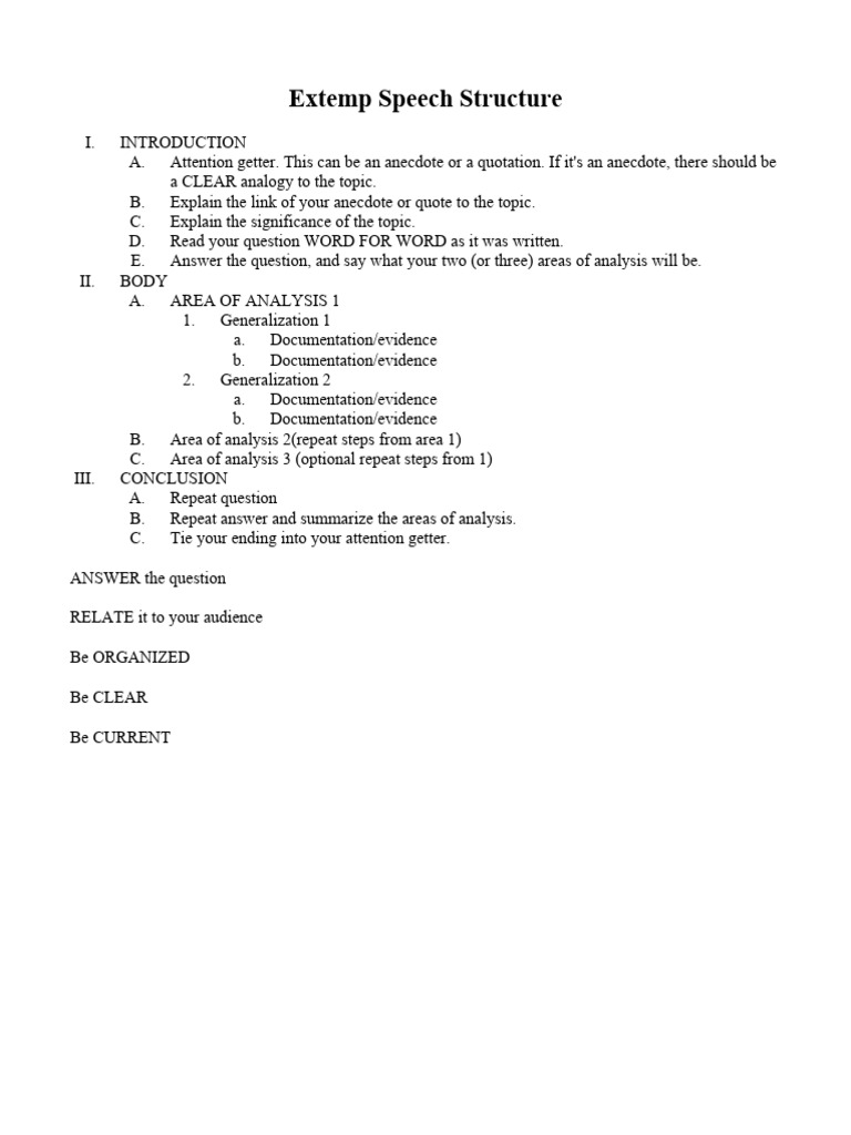Extemp Speech Structure | PDF | Newspapers | The New York Times