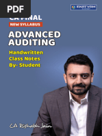 CA Inter Audit Handwritten Notes Class Notes May25 & Sept25 | PDF