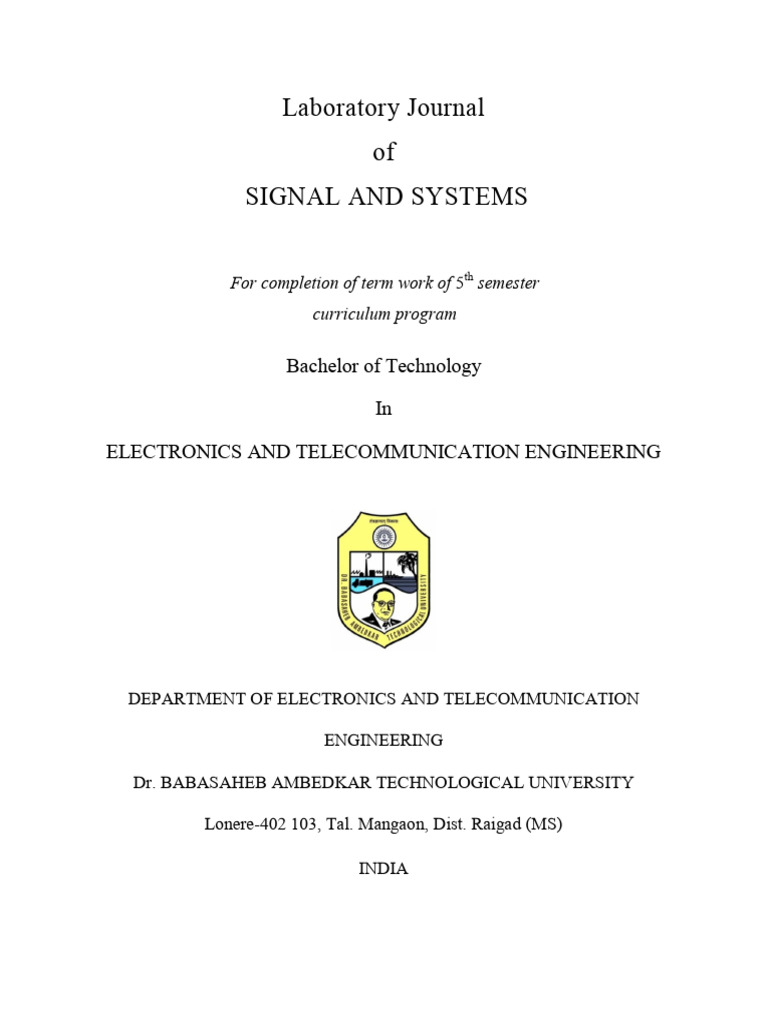 SS Manual | PDF | Convolution | Computer Engineering