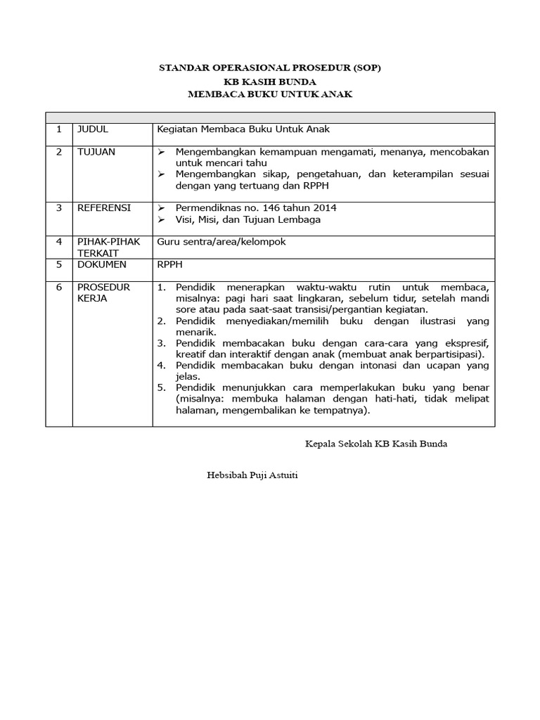 15 Sop Membaca Buku Untuk Anak | PDF | Karier & Perkembangan