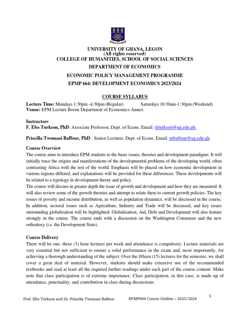 EPMP664 2023_2024 outline | PDF | Poverty | Poverty & Homelessness