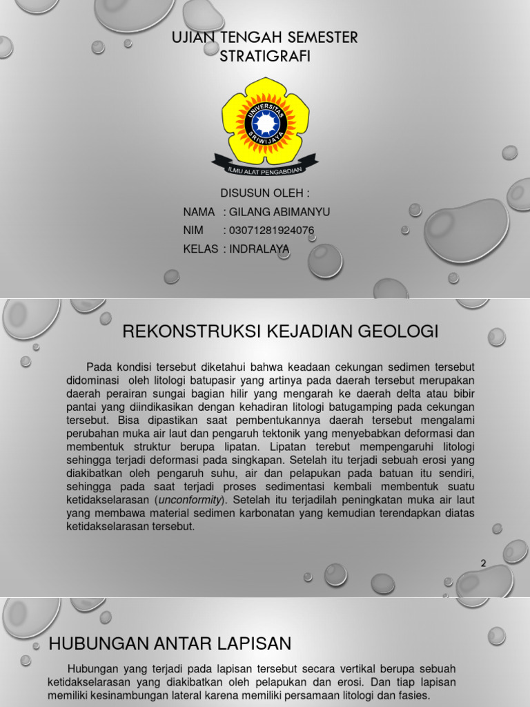 Rekonstruksi Geologi dan Stratigrafi | PDF | Perjalanan | Sains ...