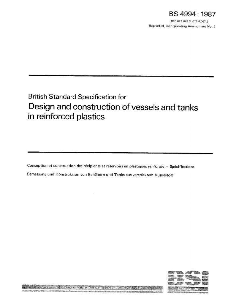 BS 4994-1987 | PDF