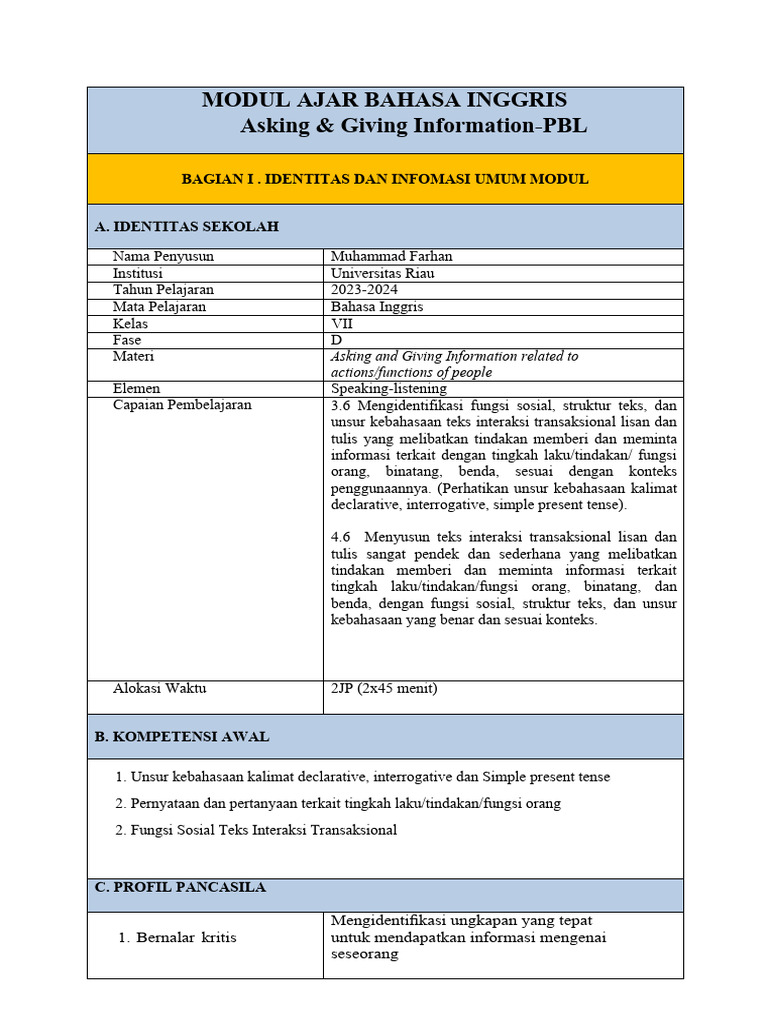 RPP MERDEKA Modified | PDF
