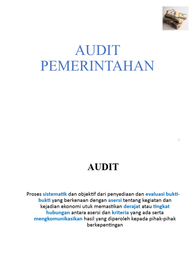 Pertemuan 13 Audit Pemerintah | PDF | Bisnis | Pengelolaan Keuangan & Uang