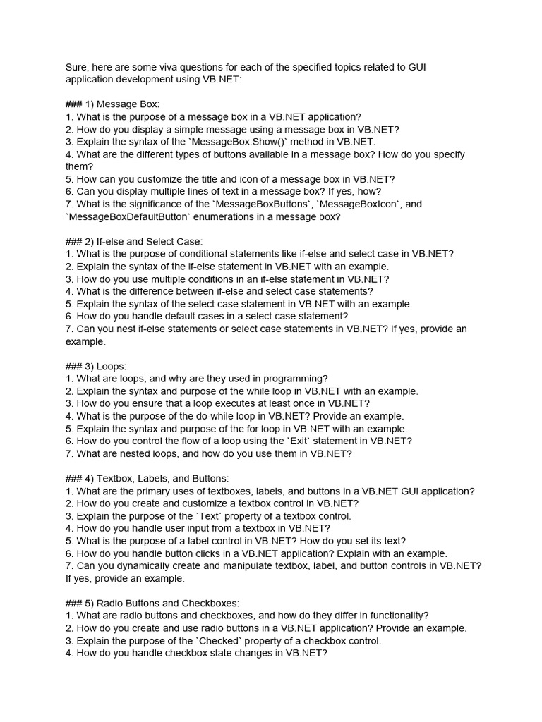 Gad Viva Questions | PDF | Method (Computer Programming) | Databases Gad Viva Questions | PDF | Method (Computer Programming) | Databases