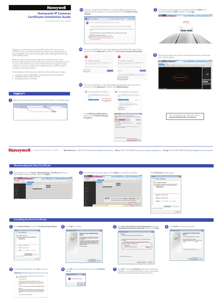 800-22128-A - Honeywell IP Camera Certificate Installation Guide - EN ...