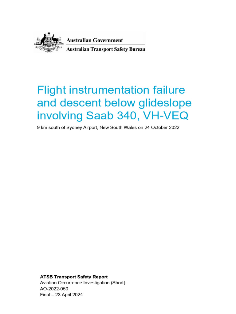 AO-2022-050 Final | Download Free PDF | Aviation Safety | Aerospace