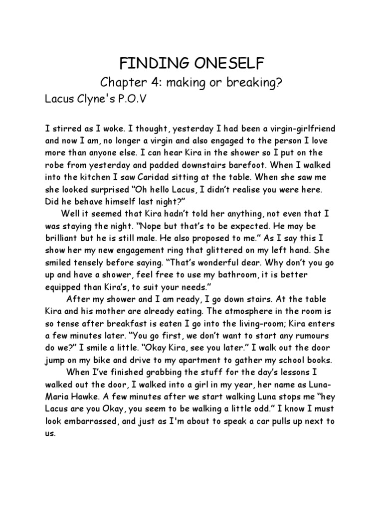 Finding Oneself Chapter 4 | PDF | Leisure