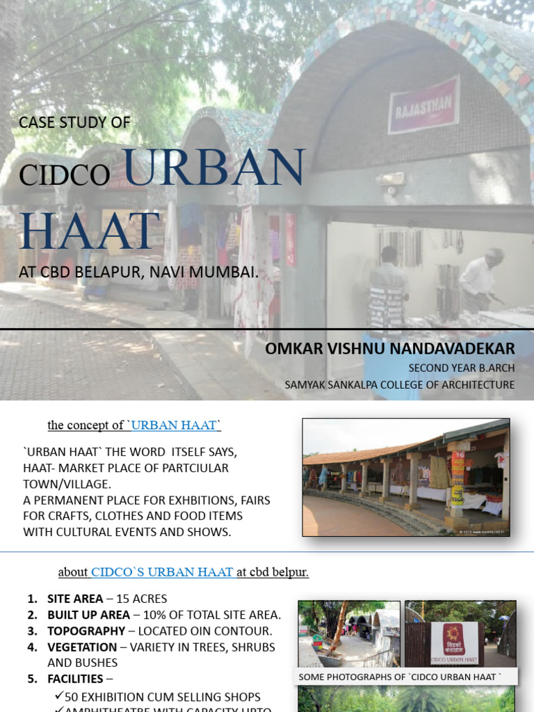 CIDCO Urban Haat Case Study | PDF | Architectural Design | Architecture
