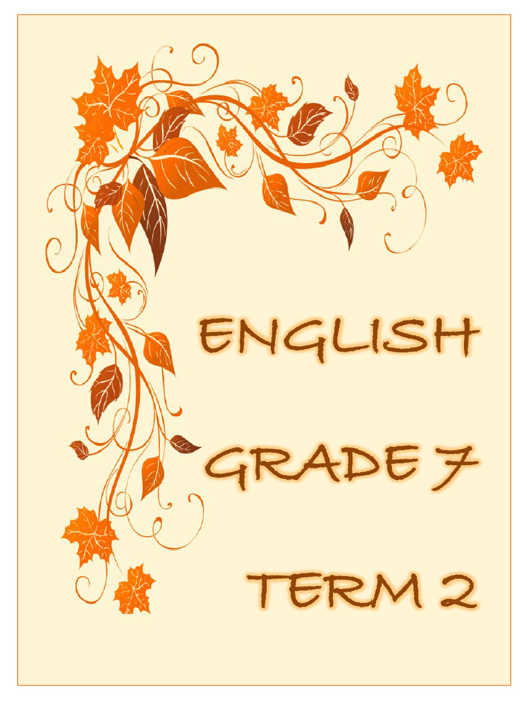 Grade 7 English Term 2 Notes | PDF | Subject (Grammar) | Verb