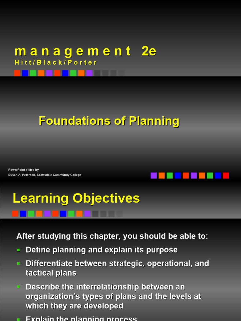 Planning Essentials for Managers | PDF | Budget | Business