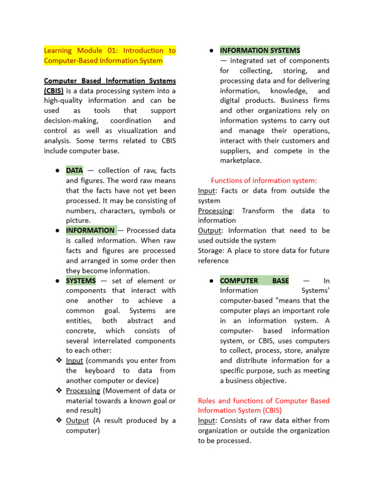 GDS Prelim | PDF | Information System | Information
