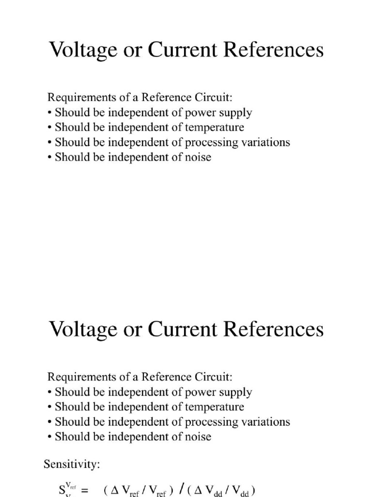 Voltage or Current References | PDF