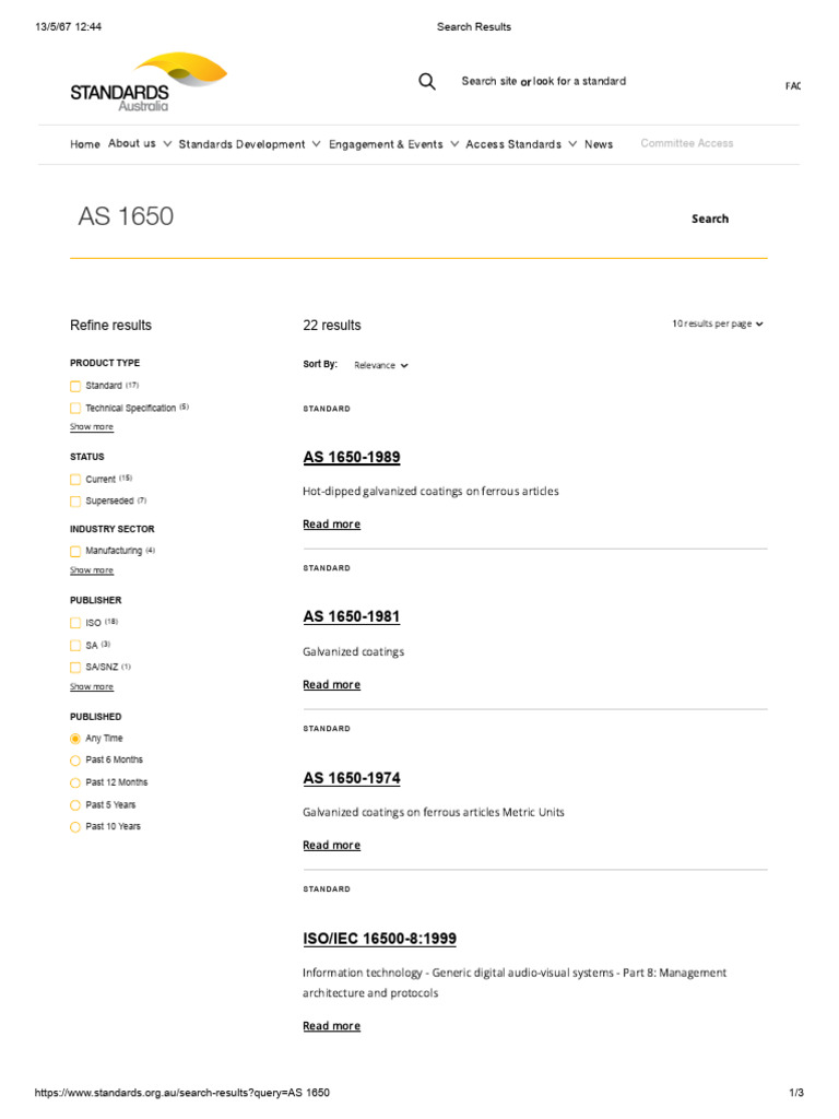 As 1650 | PDF