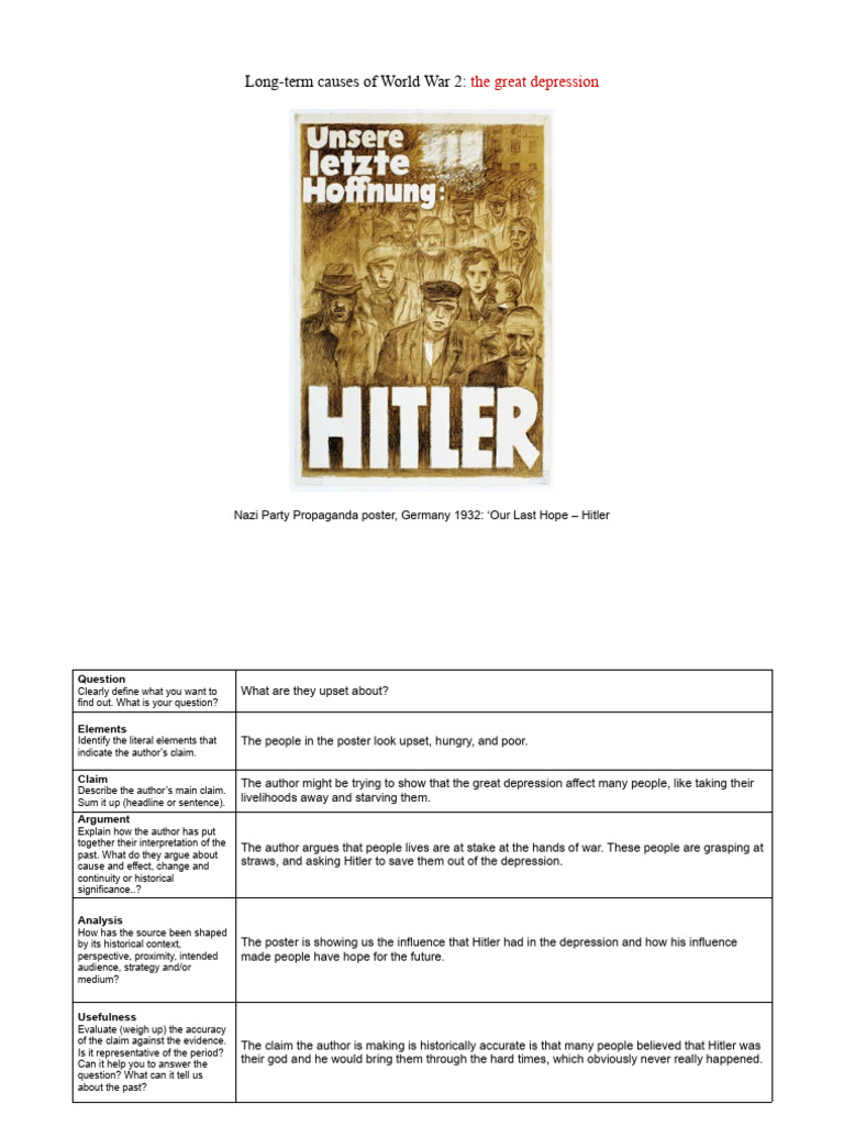 Causes of WWII: Depression & Propaganda | PDF | Social Science