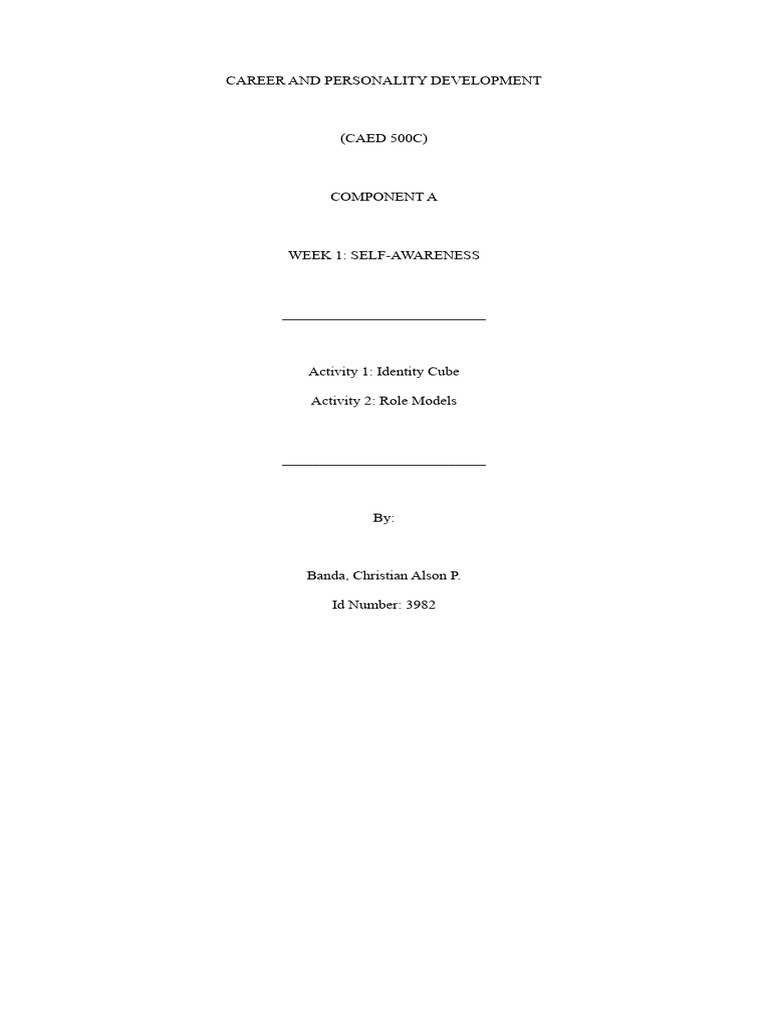 CAED | PDF | Emotions | Self Awareness