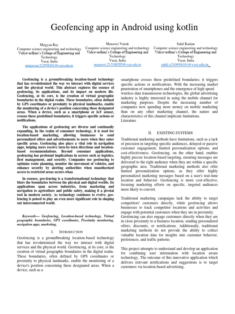 Geofencing App Development Guide | PDF | Location Based Service | Mobile App