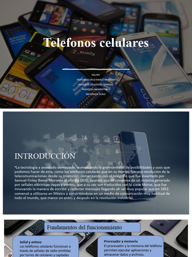 Funcionamiento y características de teléfonos celulares | PDF ...