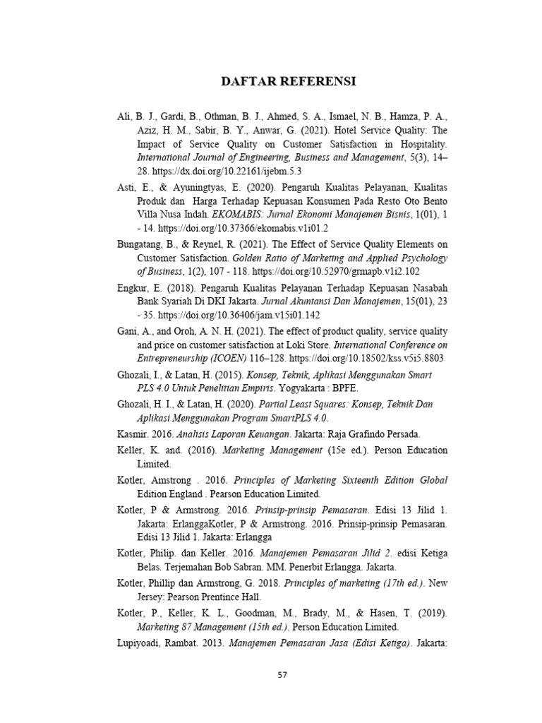 Daftar Referensi | PDF | Bisnis