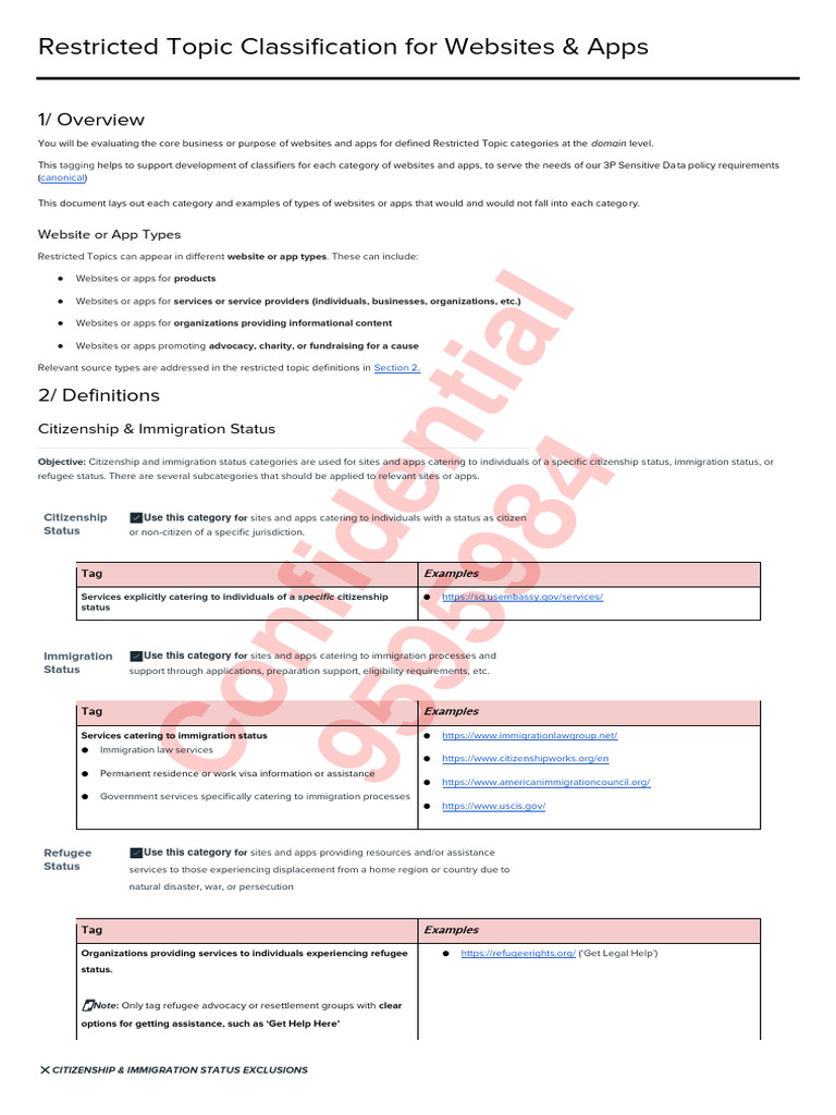 3PD - Website - & - App - Classification - (MAIN GUIDLINES) | PDF ...