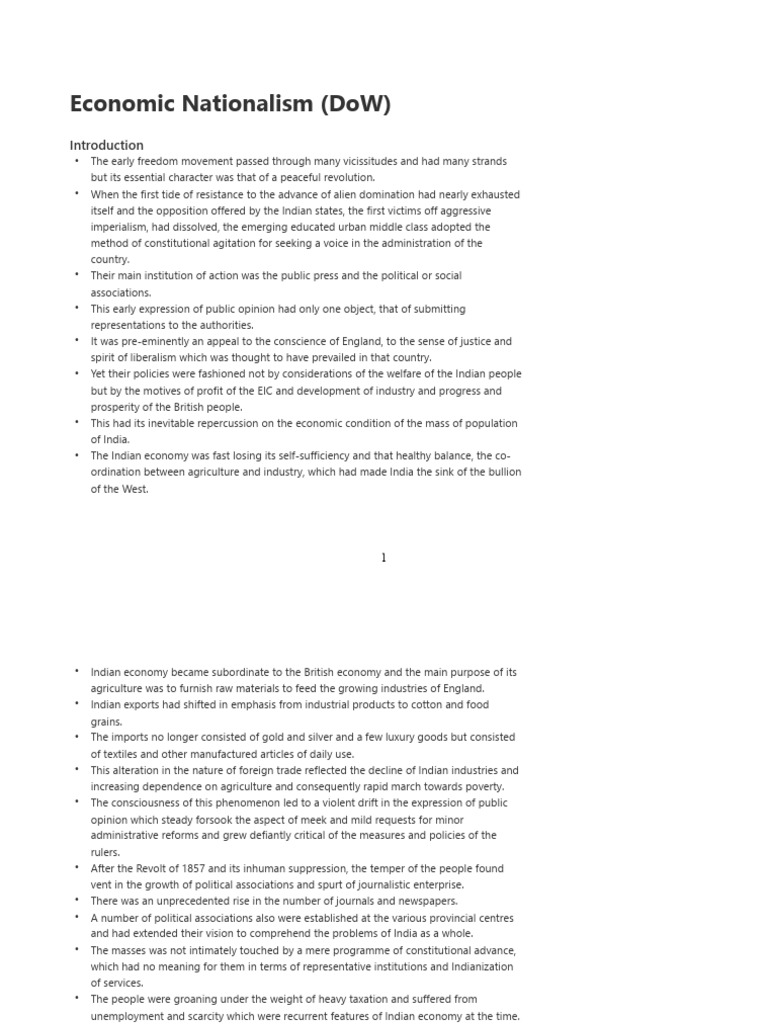 Economic Nationalism (DoW) (Self) | Download Free PDF | British Raj ...