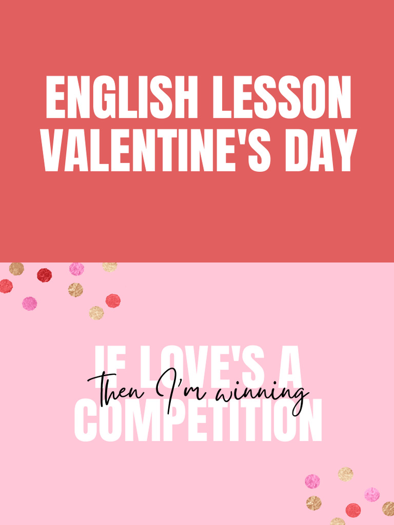 Valentine's Day English Lesson Guide | PDF | Valentine's Day
