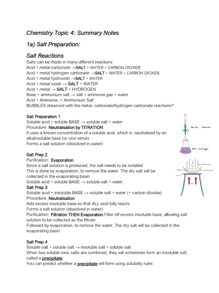 Chemistry Topic 4 | PDF | Hydroxide | Aluminium